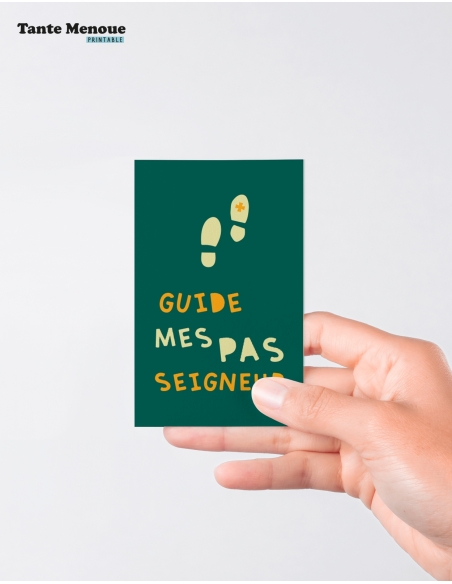 4 Cartes CONFIANCE "Guide mes pas" (Personnalisable)